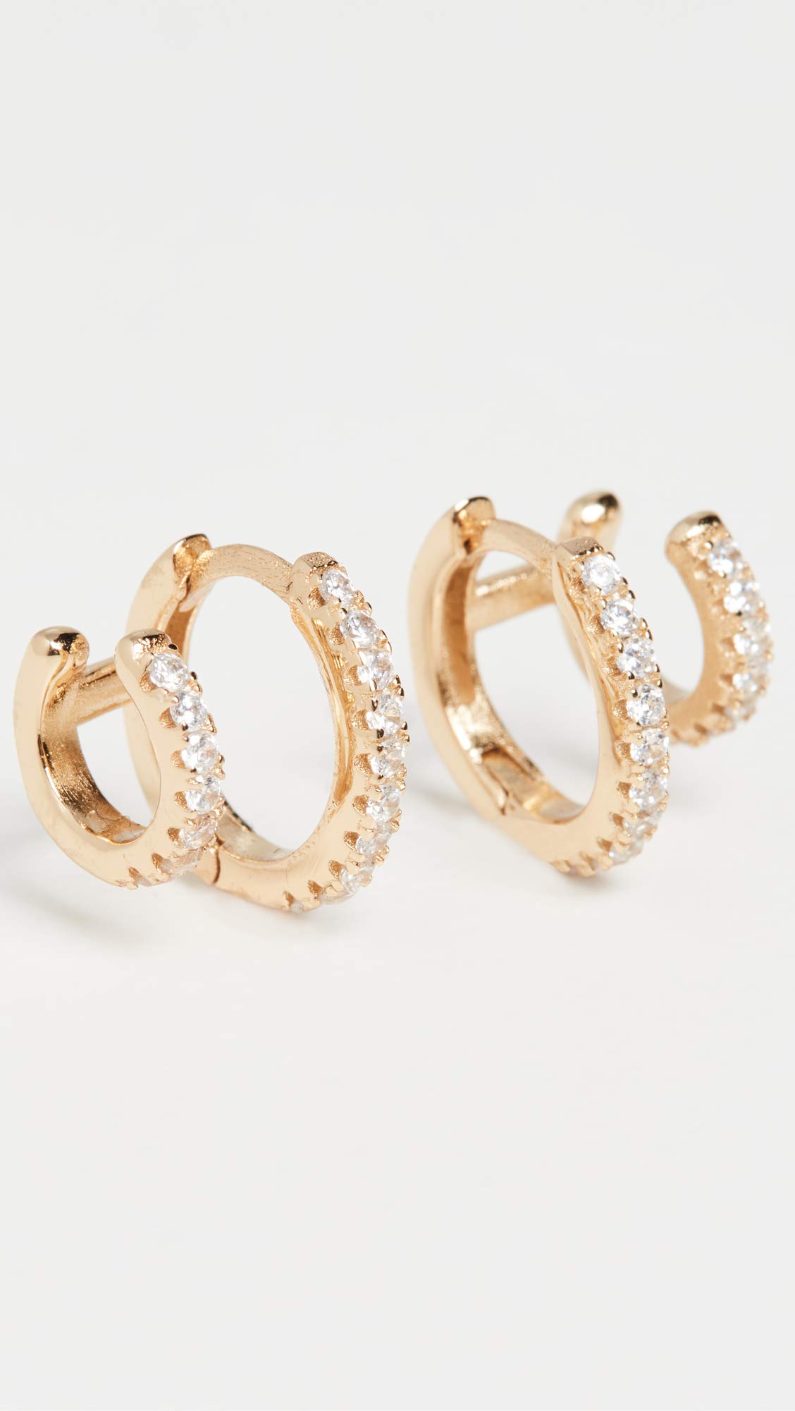 SHASHI Women's Katerina vermeil Double Earrings, Gold, One Size