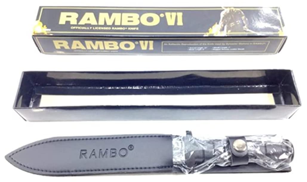 Rambo Knife First Blood Part VI Hunting Camping Fishing Boot Knife 11.80inch, Black