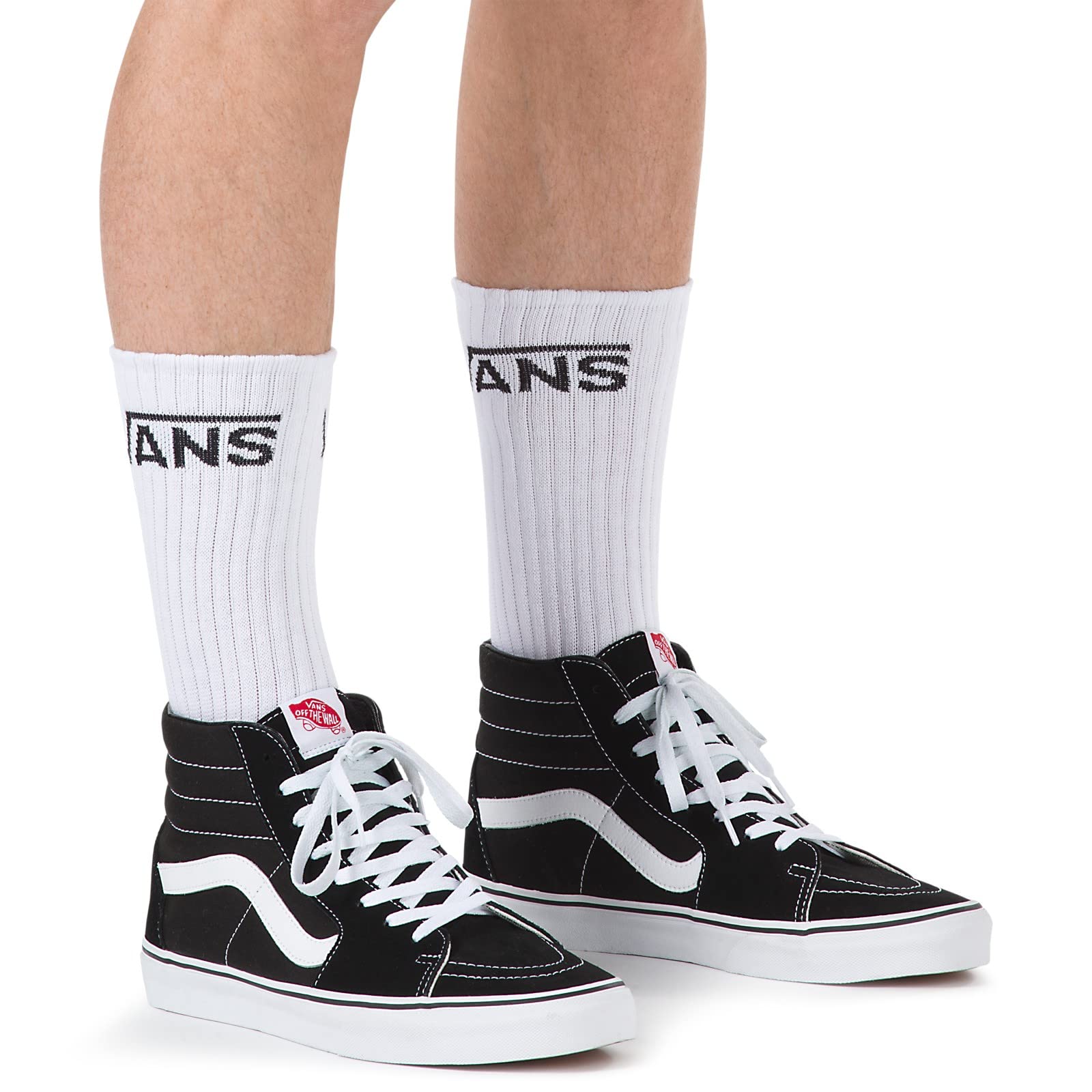 Vans Men's Classic Crew Socks (3 Pairs), White, Size 6-9.5