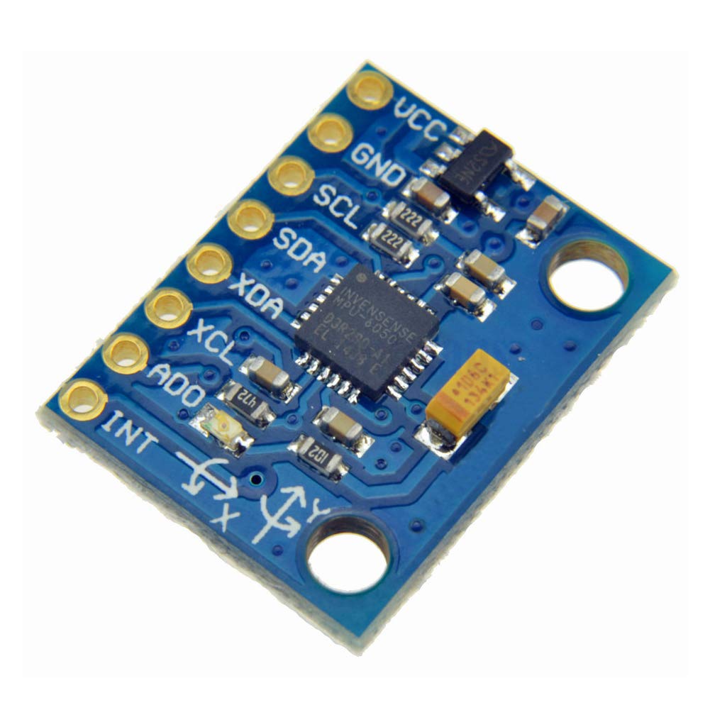 Onyehn 5Set IIC I2C GY-521 MPU-6050 MPU6050 3 Axis Analog Gyroscope Sensors + 3 Axis Accelerometer Module for Arduino with Pins 3-5V DC