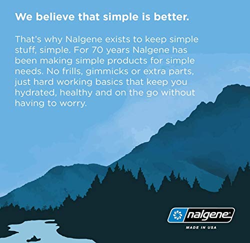Nalgene On The Fly BPA-Free Water Bottle, Blue with Black, 32 Oz