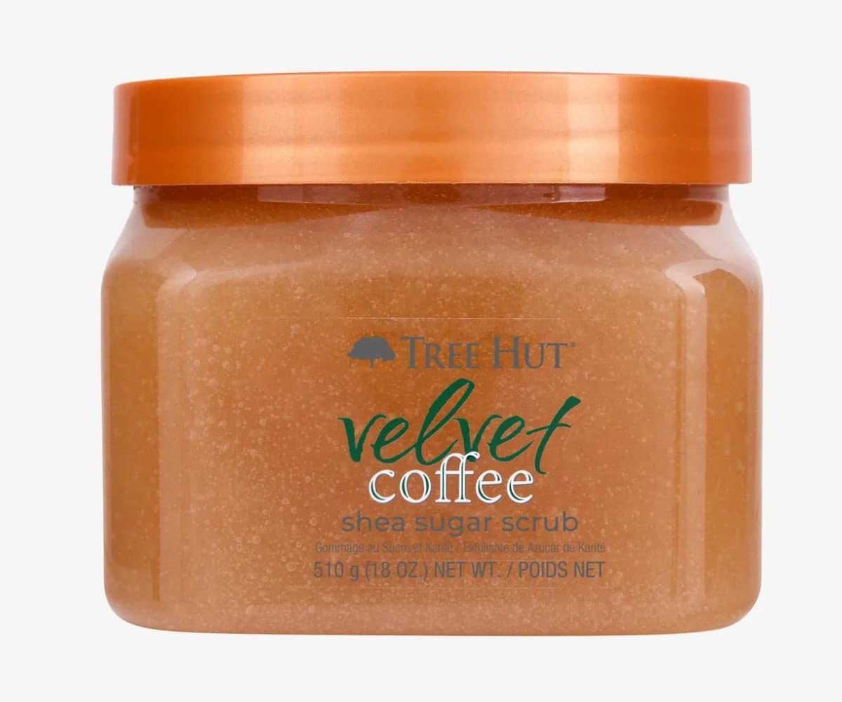 Tree Hut Exfoliating, Hydrating Shea Sugar Body Scrub 18 oz Fall Scent Variety Pack of 2 - Pumpkin Spice Latte And Velvet Coffee 18 Ounce (Pack of 2)