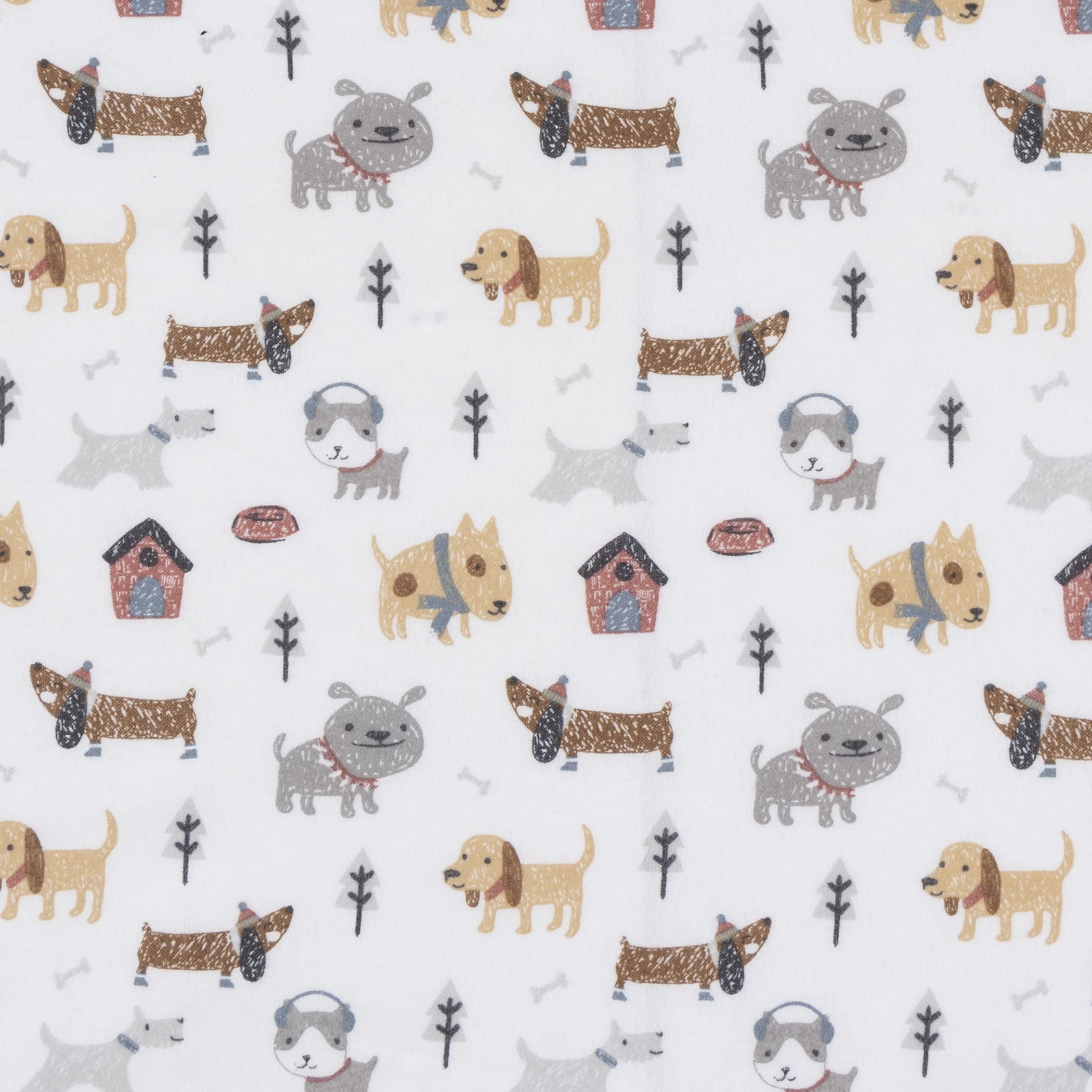 Trend Lab Dog Park Jumbo Flannel Swaddle Baby Blanket - Cozy, Soft