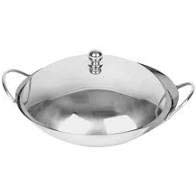 Sunrise Stainless Steel Wok Cover for Serving Wok 8" Diameter (Mini Wok Cover) (1)