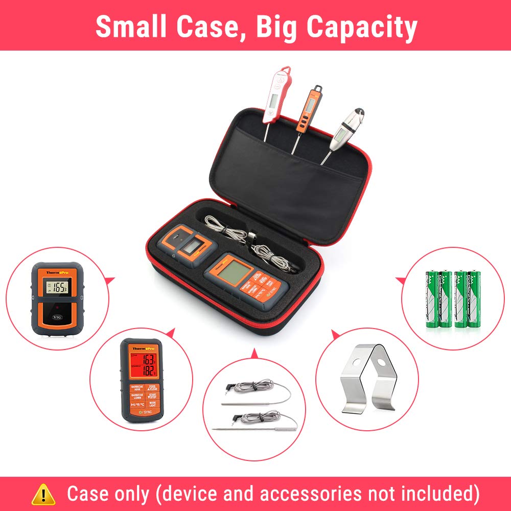 ThermoPro TP20 Wireless Meat Thermometer +ThermoPro TP99 Hard Carrying Case Storage