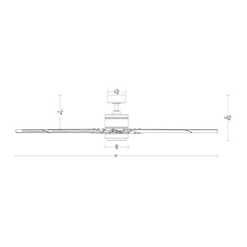 Renegade Smart Indoor and Outdoor 8-Blade Ceiling Fan 52in Matte White with 3000K LED Light Kit and Remote Control worksworks with Alexa and iOS or Android App