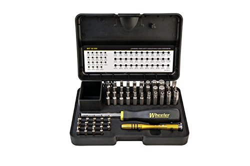 Wheeler 55 Piece SAE/Metric Hex and Torx Screwdriver Set for Pistol Rifle Handgun Gunsmithing Rebuild and Maintenance, Multicolor