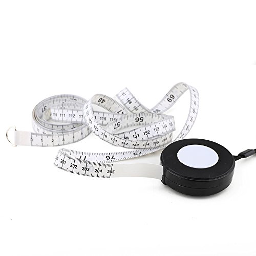 WIN TAPE 80'' / 205 CM Black Retractable Tape Measure with Black Rope