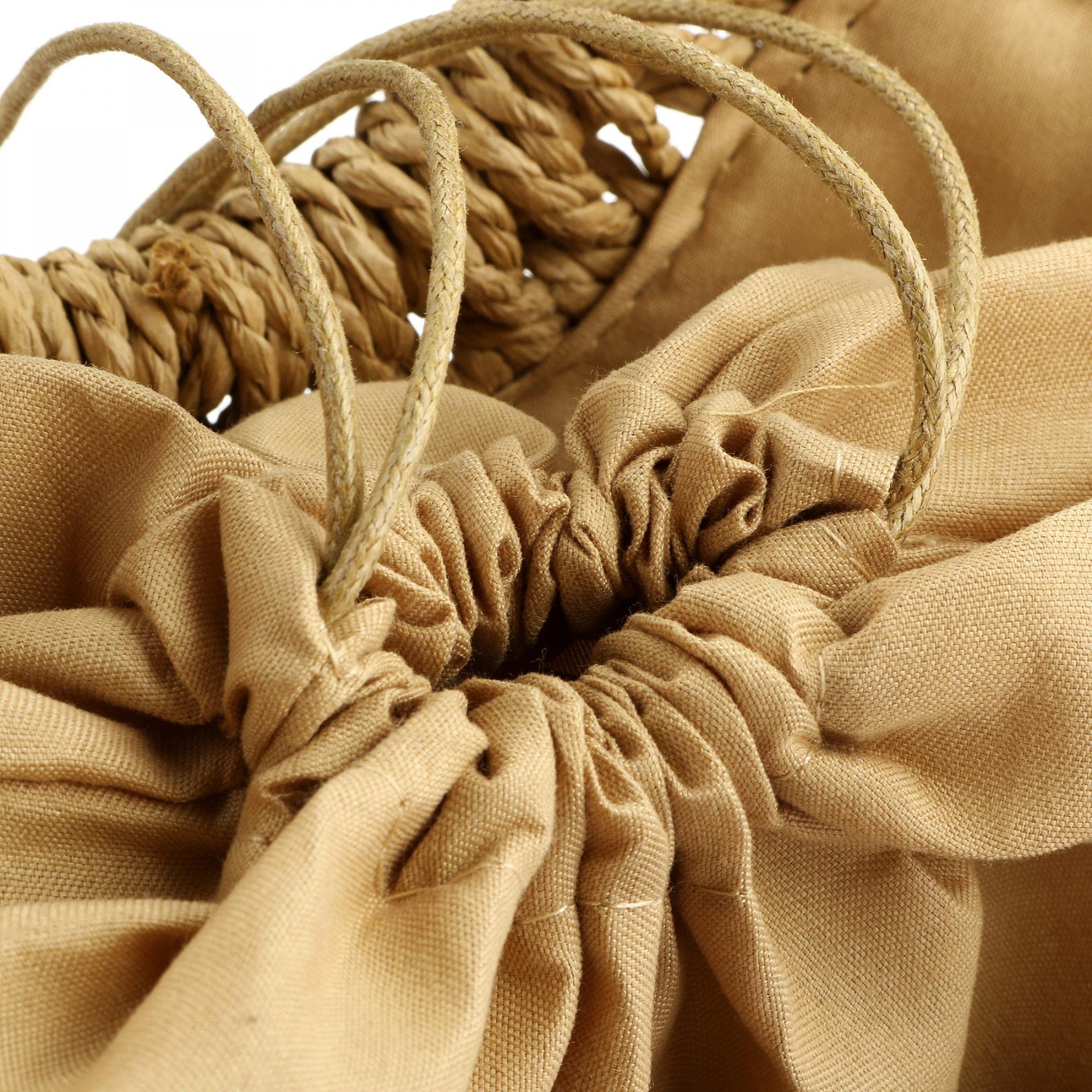 Straw Woven Top Handle Bag Summer Retro Rattan Straw Handbag Shoulder Bag Crossbody Bag with Removable Shoulder Strap (Khaki)