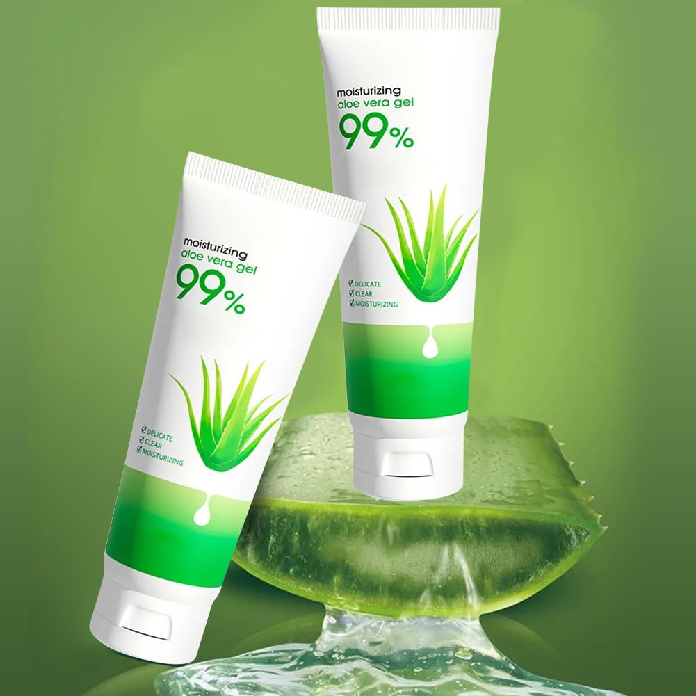 Mroobest Aloe Vera Gel, Aloe Gel 100 Percent Pure Plant, Deeply Hydrating & Repairing, Sunburn & Eczema Relief, Acne, Small Cuts, Suitable for Face, Body