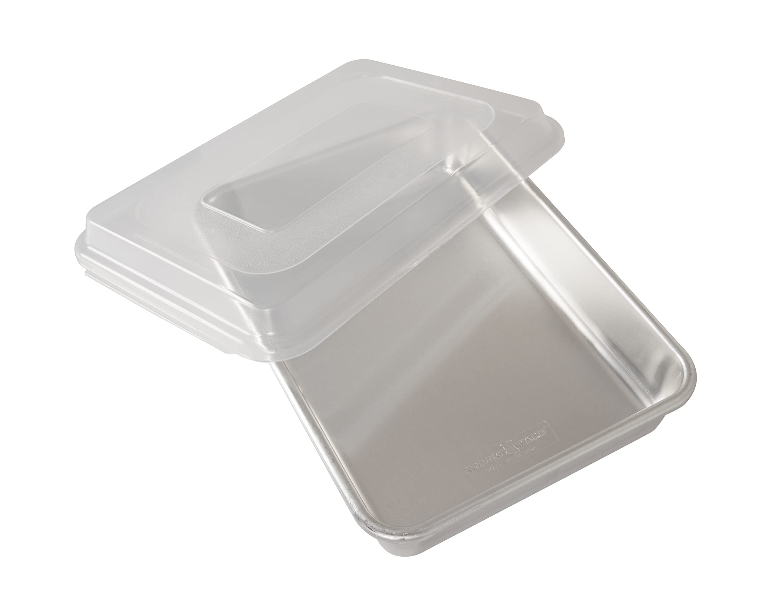 Nordic Ware Natural Aluminum Commercial Hi-Dome Covered Pie Pan and Cake Pan with Lid