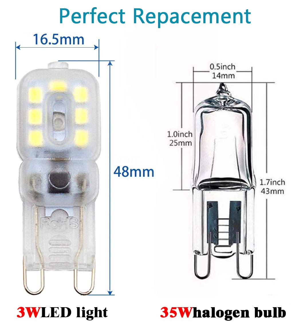 OHLGT G9 LED Bulb… (G9-3W-6500K-6P)