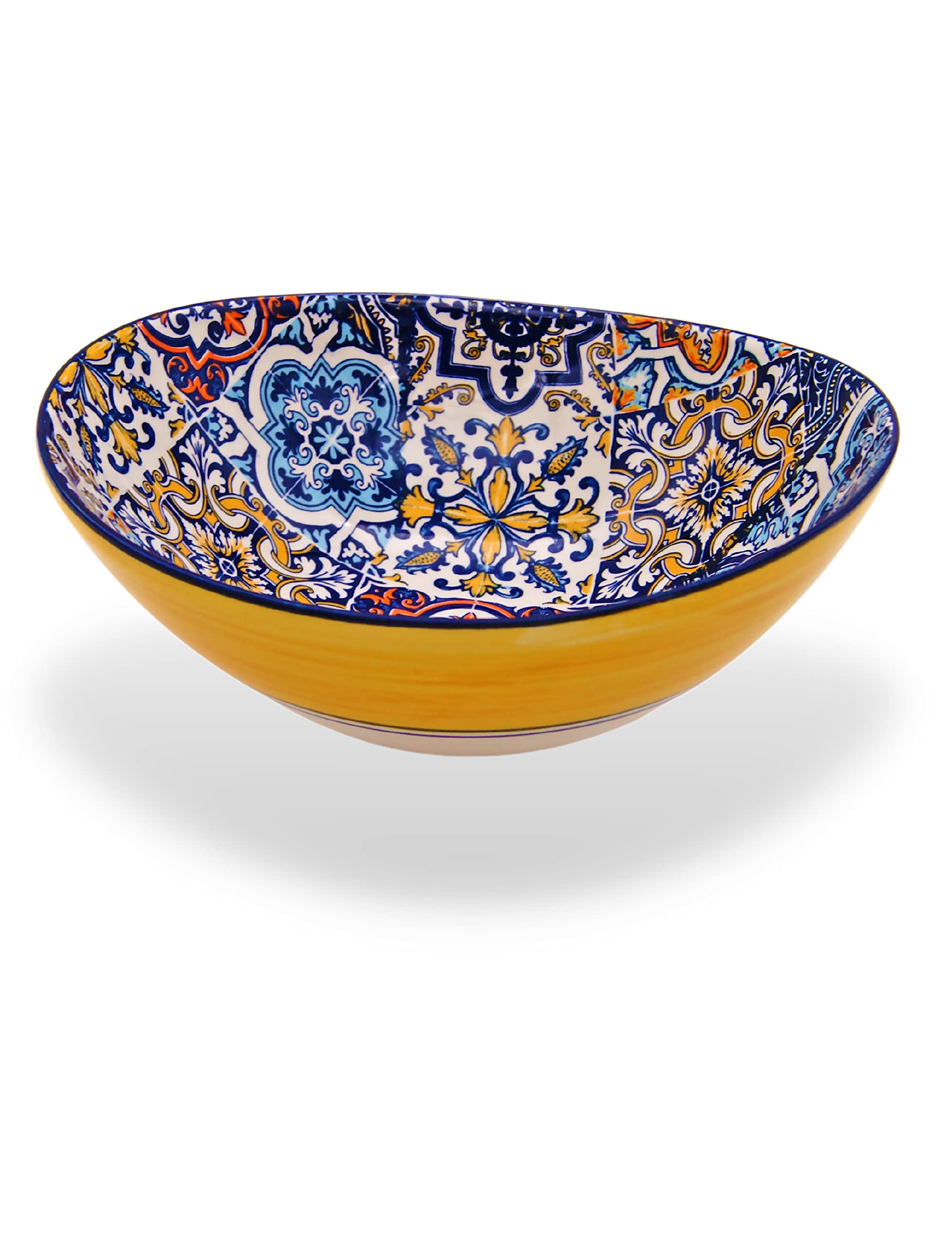 Portuguese Pottery Alcobaça Ceramic Side Dish Serving Bowl - Set of 2