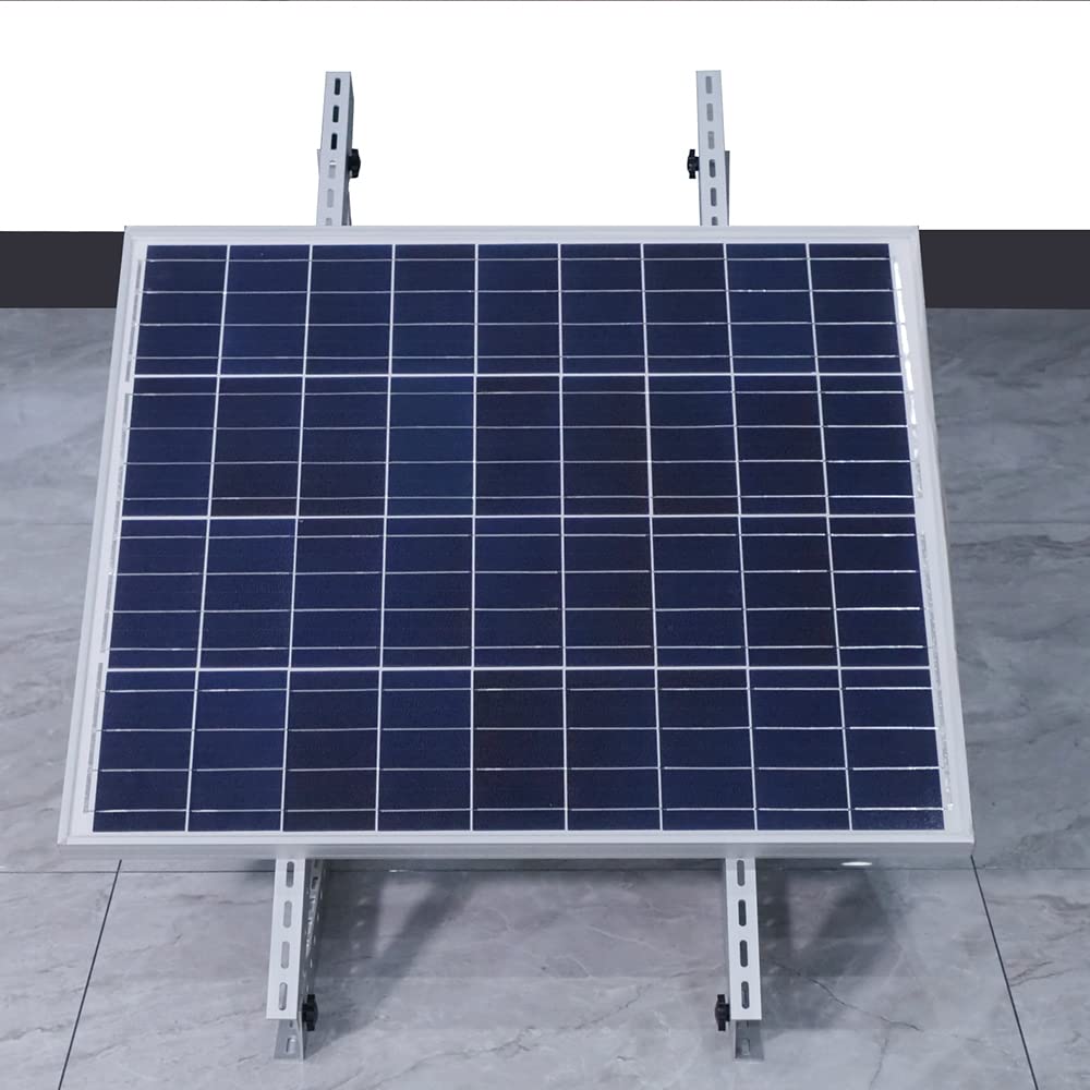 SUNMAK 28inch Adjustable Solar Panel Mount Brackets 0-90° Adjustable Solar Panel Tilt Mount Brackets for Solar Panels Installed on Any Flat Surface for RV, Roof, Boat, Any Off-Grid Systems