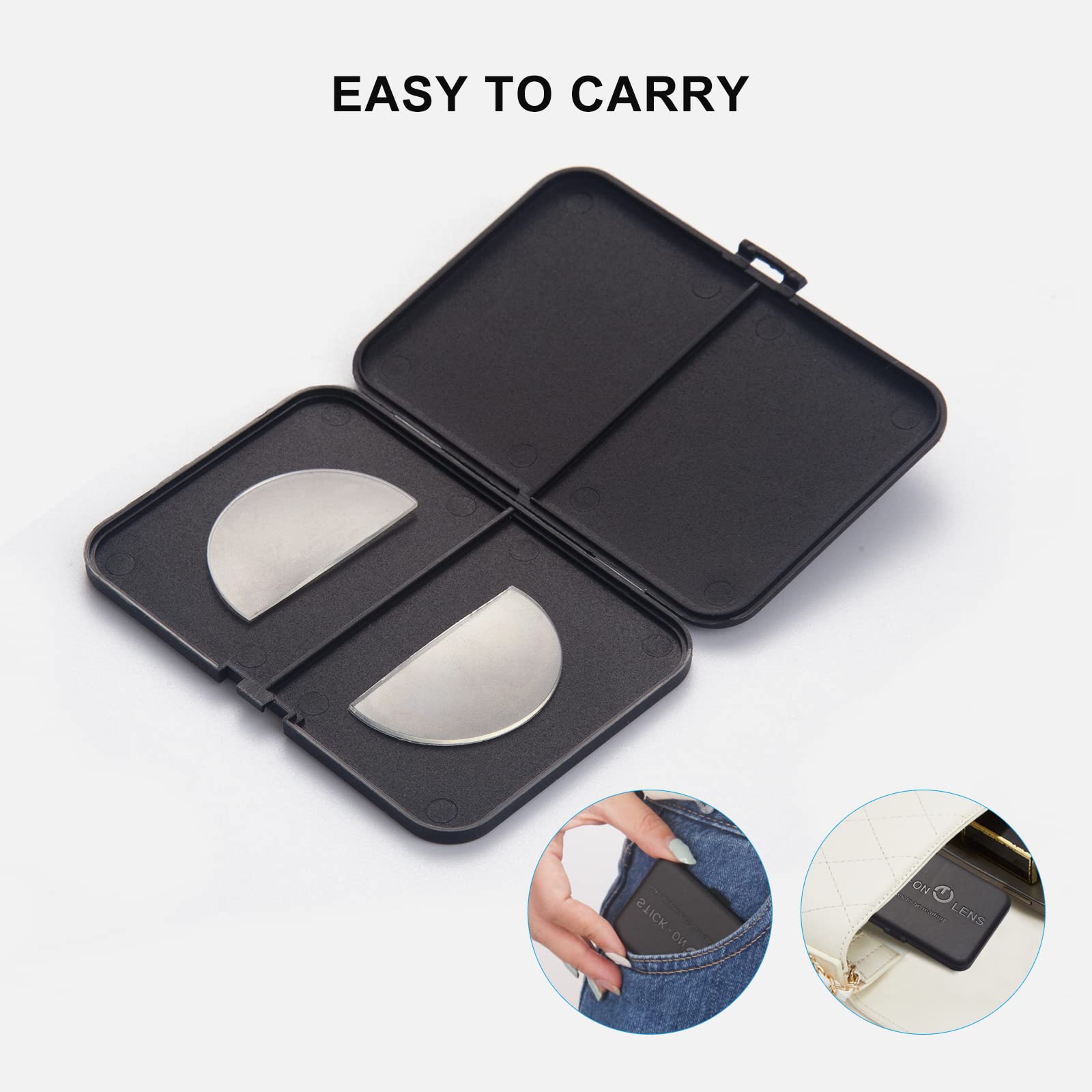 OKH 1 Pack Stick-on Bifocal Lenses, Convert Sunglasses, Goggles, or Glasses into Magnified Readers, Reusable, No Water Needed(+3.0)