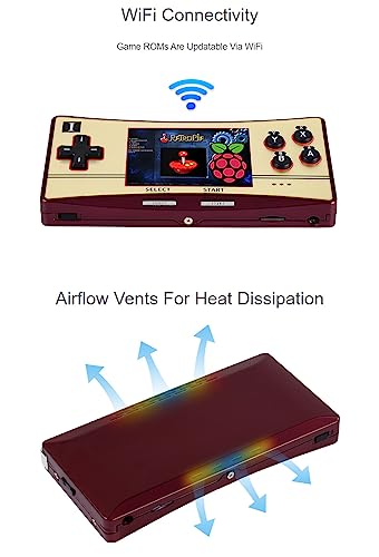 Waveshare GPM280 Portable Game Console Compatible with Raspberry Pi Zero W/Zero 2 W(Included) WiFi Connectivity