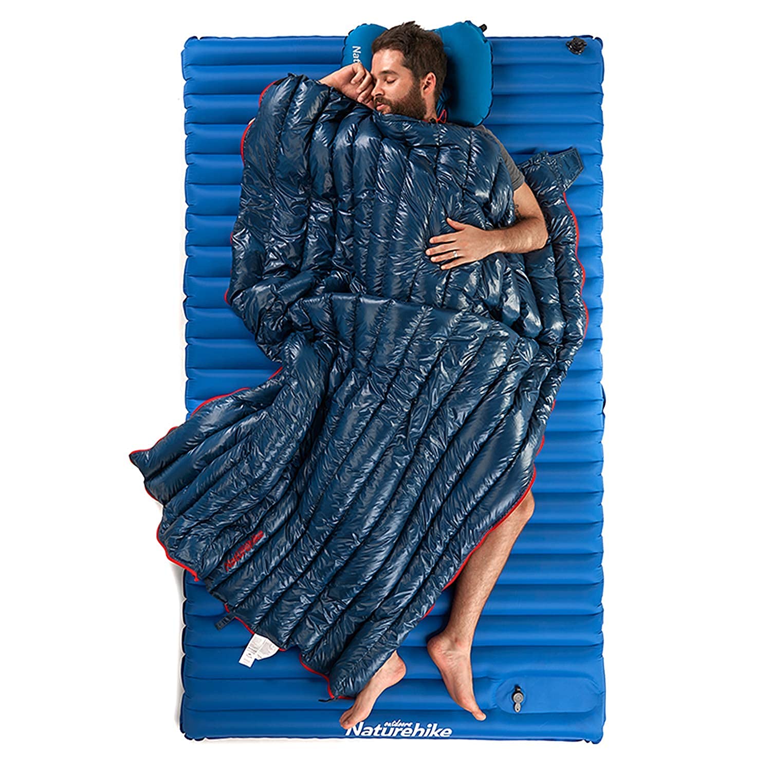 Naturehike 1.26lbs Ultralight Goose Down Sleeping Bag, 800Fill Power Compact Lightweight Envelope Sleeping Bag for Backpacking Camping Hiking, 95% Down Filling