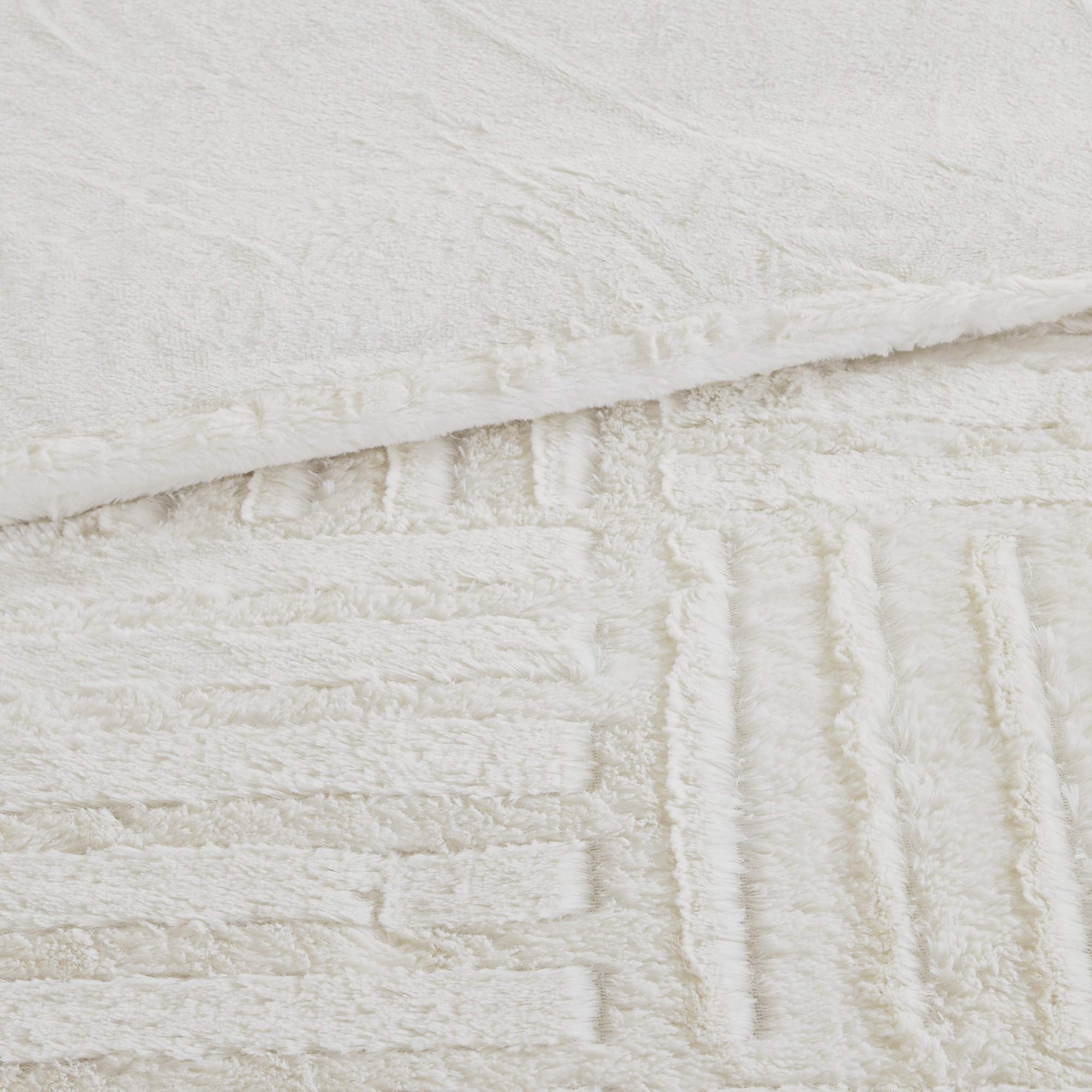 Madison Park Arctic Fur Down Alternative Comforter Mini Set, King/California King, Ivory