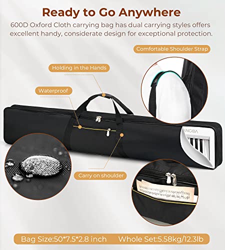 Piano Keyboard 88 Keys, Electric Keyboard Piano for Beginner with APP Learning, Touch Sensitive Keys,Sustain Pedal, Power Supply and Storage Bag, White, by Vangoa