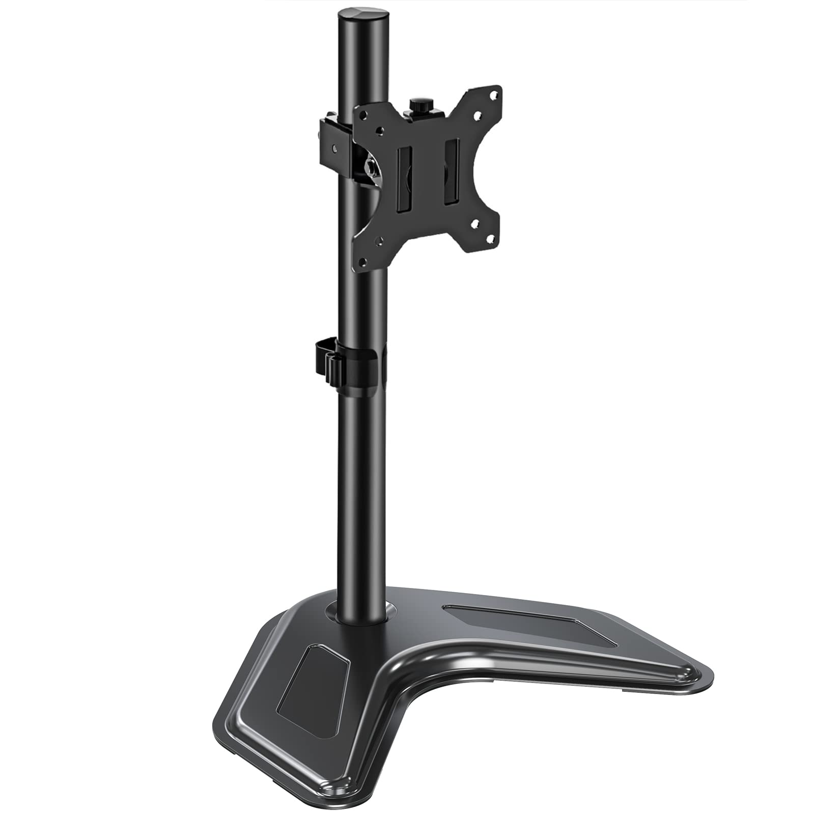 MOUNT PRO Single Monitor Stands Fits 13-32 inch/17.6 lbs Screen, Free Standing Computer Monitor Mount, Monitor Desk Stand with Adjustable Height/Tilt/Swivel/Rotation, VESA Monitor Stand 75x75 100x100