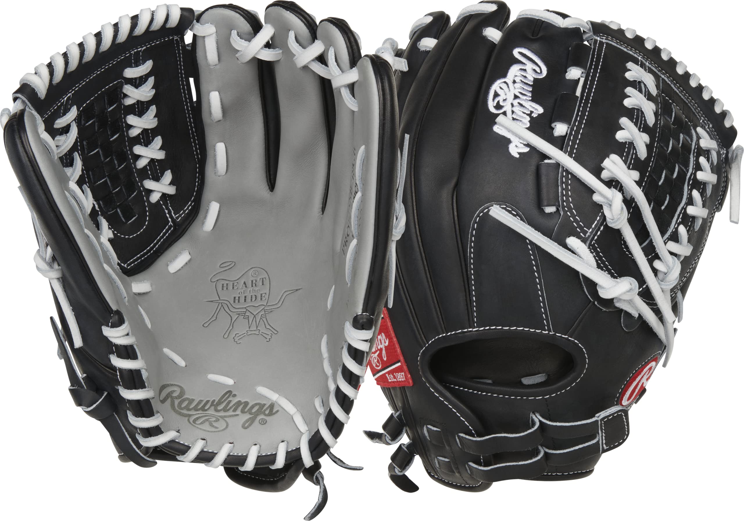Rawlings | HEART OF THE HIDE Fastpitch Softball Glove | 12.5" | Double-Laced Basket Web | Right Hand Throw