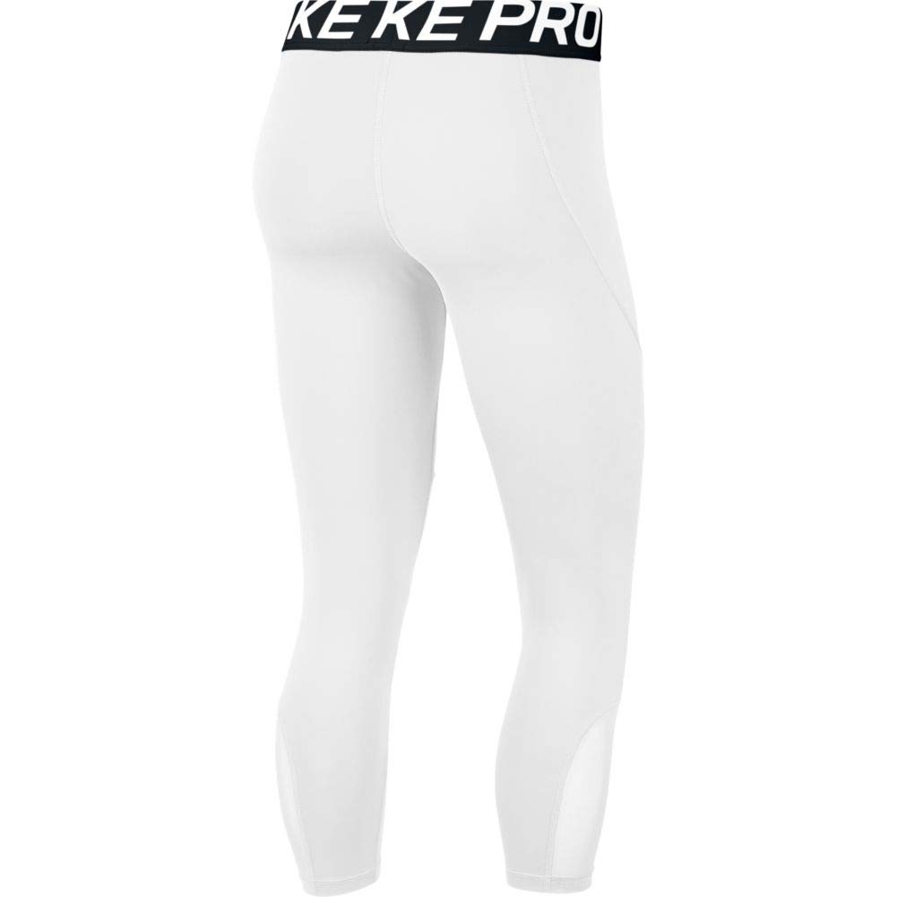 Nike Women's Pro 365 Crop Tight (White/Black, X-Large)