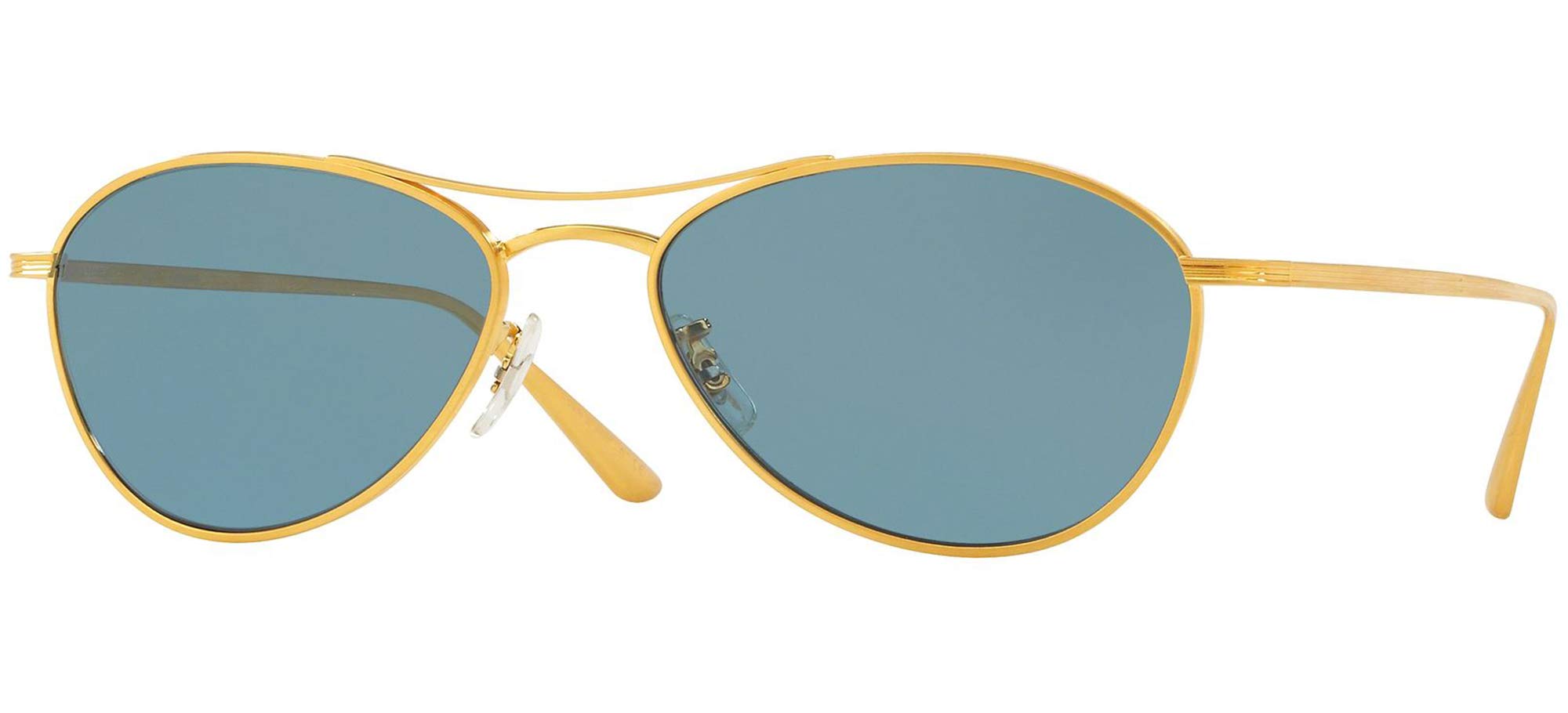 Oliver Peoples AERO L.A. OV 1245ST BRUSHED BRIGHT GOLD/TEAL 54/17/145 unisex Sunglasses