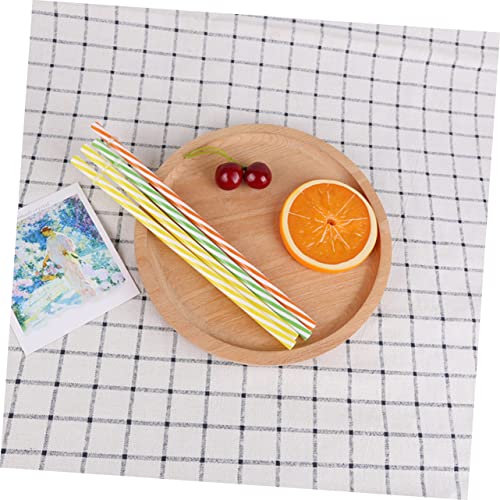 SOLUSTRE 20pcs Color Striped Straws Reusable Straws Wedding Straws Paper Cocktail Drinking Straws Party Paper Cocktail Straws Paper Straws Coffee Straw Disposable Set Pp Baby