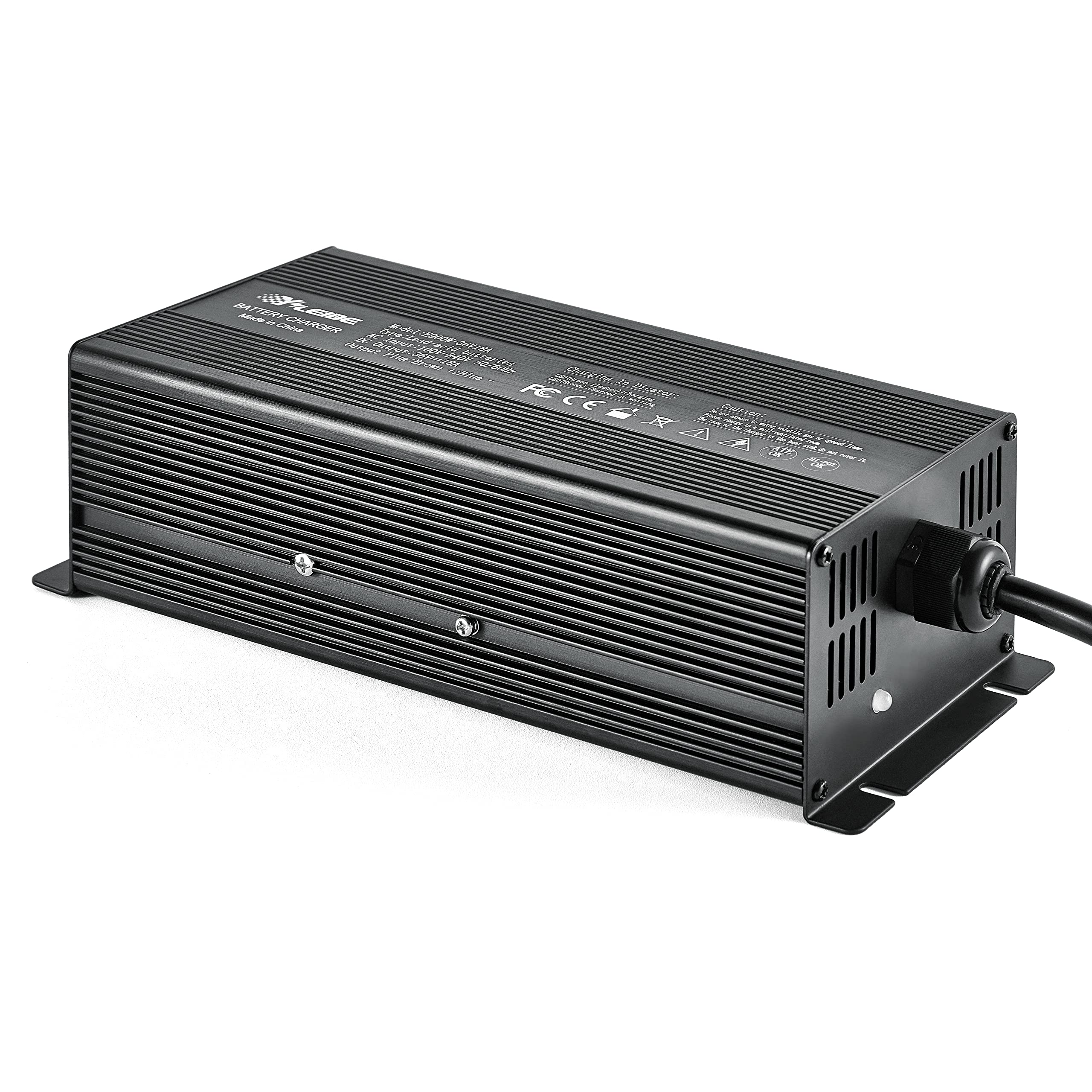 YILEIDE E900W Seris 36V18A Golf Cart Battery Charger with 2-pin D-Style Powerwise Plug for EZGO TXT Golf Carts