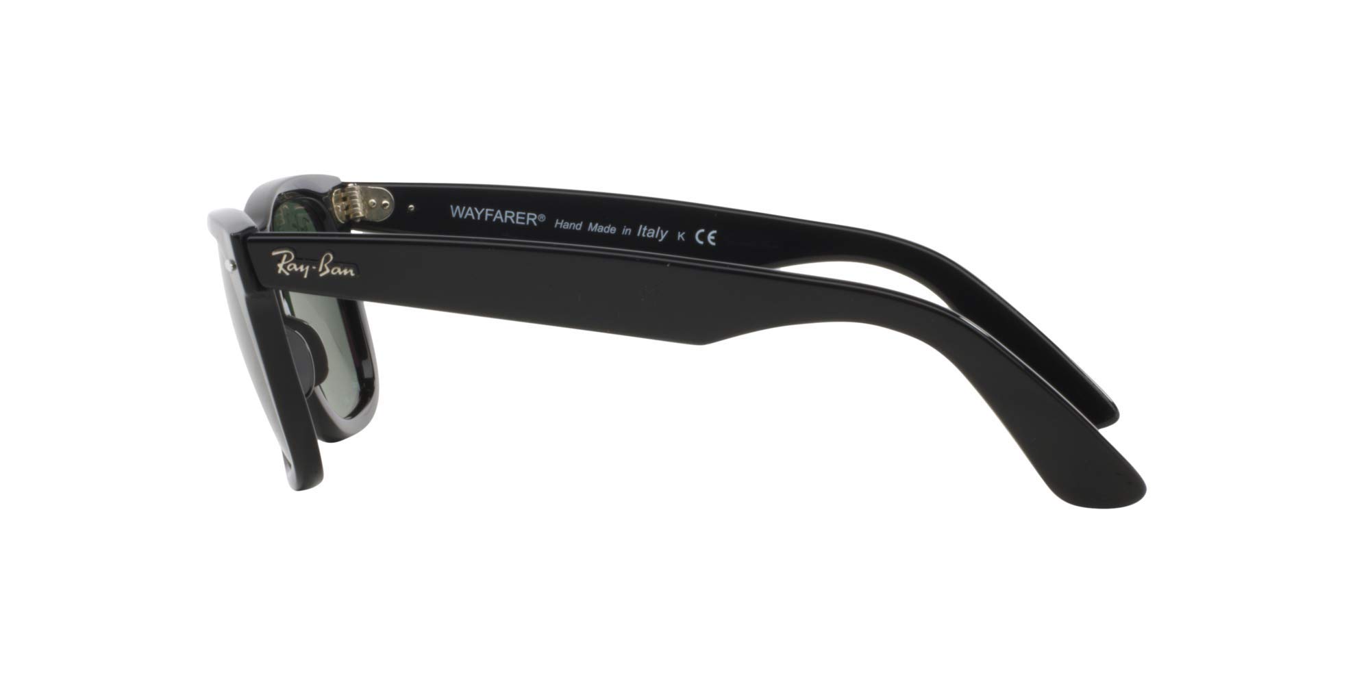Ray-Ban RB2140 Original Wayfarer Sunglasses + Vision Group Accessories Bundle,unisex-adult (Black/Crystal Green (901), 50)
