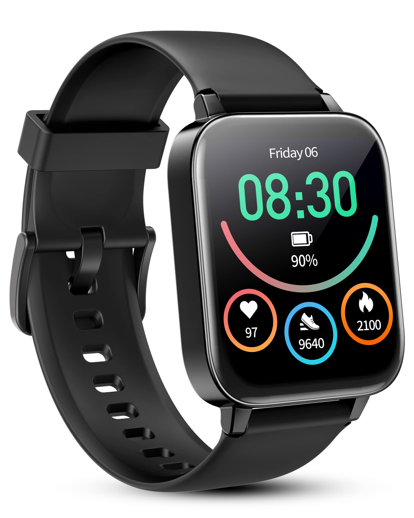 Smart Watch Android Fitness Tracker: 1.7" Smartwatch with Heart Rate SpO2 Sleep Monitor for Men Women, 5ATM Swimming Waterproof Fitness Watches for Android Phones & iPhone Compatible, 112 Sports Modes