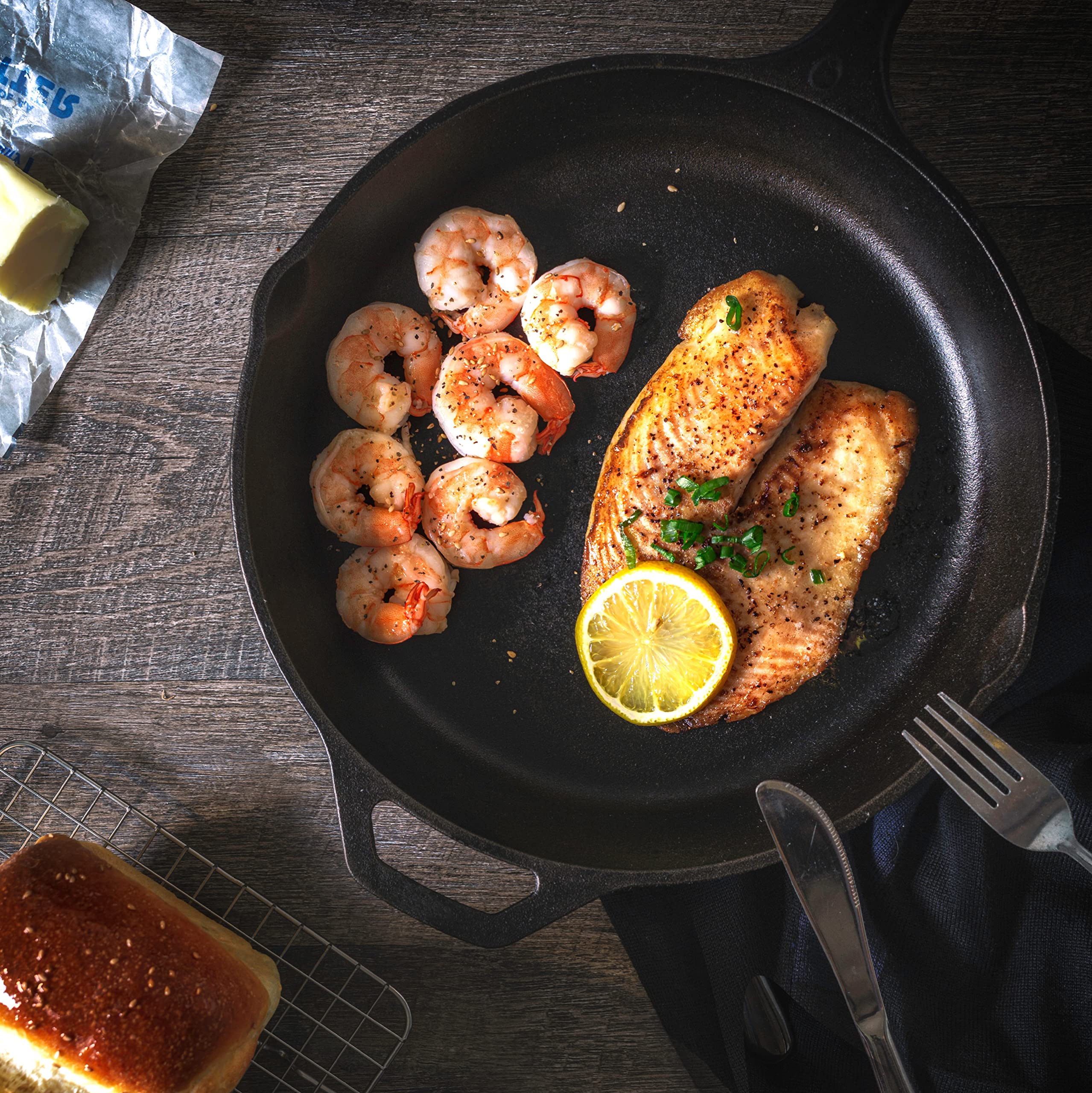 Utopia Kitchen Pre-Seasoned Cast Iron Skillet 2 Piece Setβ Professional 10 inch and 12 inch Cast Iron Skillets with Lids β Even Heat Distribution β Camp Fire Frying Pan β Safe Indoor and Outdoor Cookw