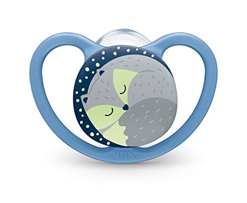 NUK Space Orthodontic Pacifier, 0-6 Months 2 Count(Pack of 1)