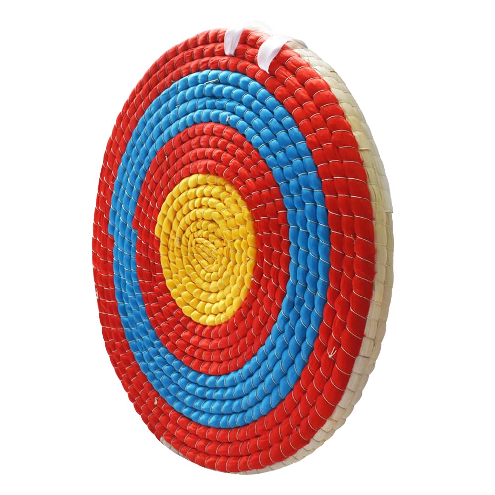Runzkzy Archery Targets, 3 Layers Straw Arrow Targets for Shooting Outdoor, Traditional Handmade Archery Targets for Backyard, Youth Archery Target for Bow and Arrow Shooting Practice (Red)