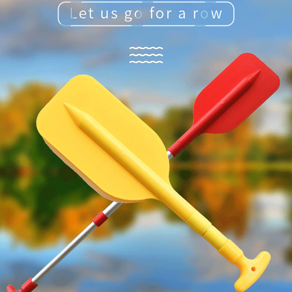 Peiiwdc Boat Paddle, Marine Boat Kayak Raft Telescopic 21''- 42'' Paddle Black/Red/Yellow Boat Paddle Collapsible Oar No Direction Limit