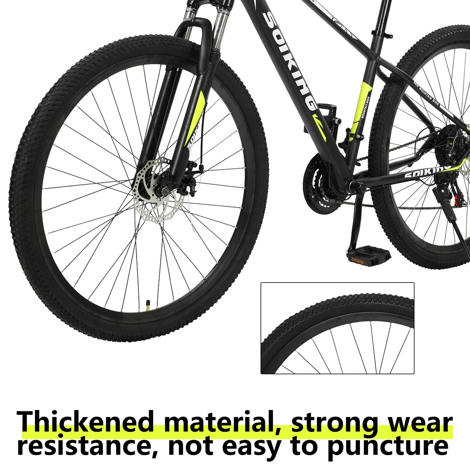 Vehpro 29 inch Hardtail Mountain Bike 21 Speeds, 29-inch BMX BicycleSuggested Rider Height 5'7" - 6'5"