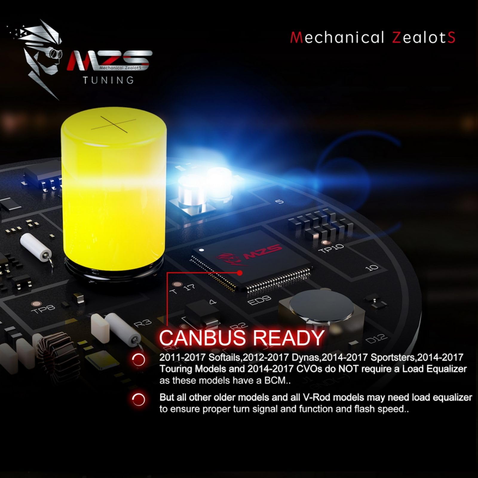 MZS 1157 Turn Signal LED Bulb Running Light Kit, Red Upgraded LED Beads 2" Bullet Style w/Dual Color Front or Rear Compatible For Most Family Motorcycles - Pack of 2
