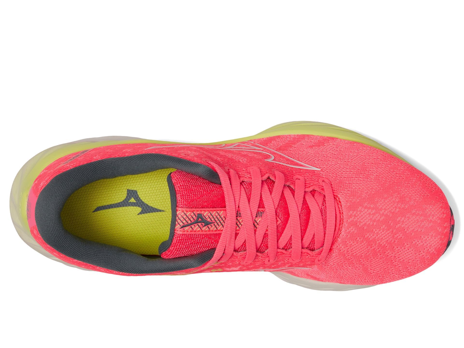 Mizuno Women's Wave Inspire 19 Running Shoe, High/Vis Pink/Snow White, 8