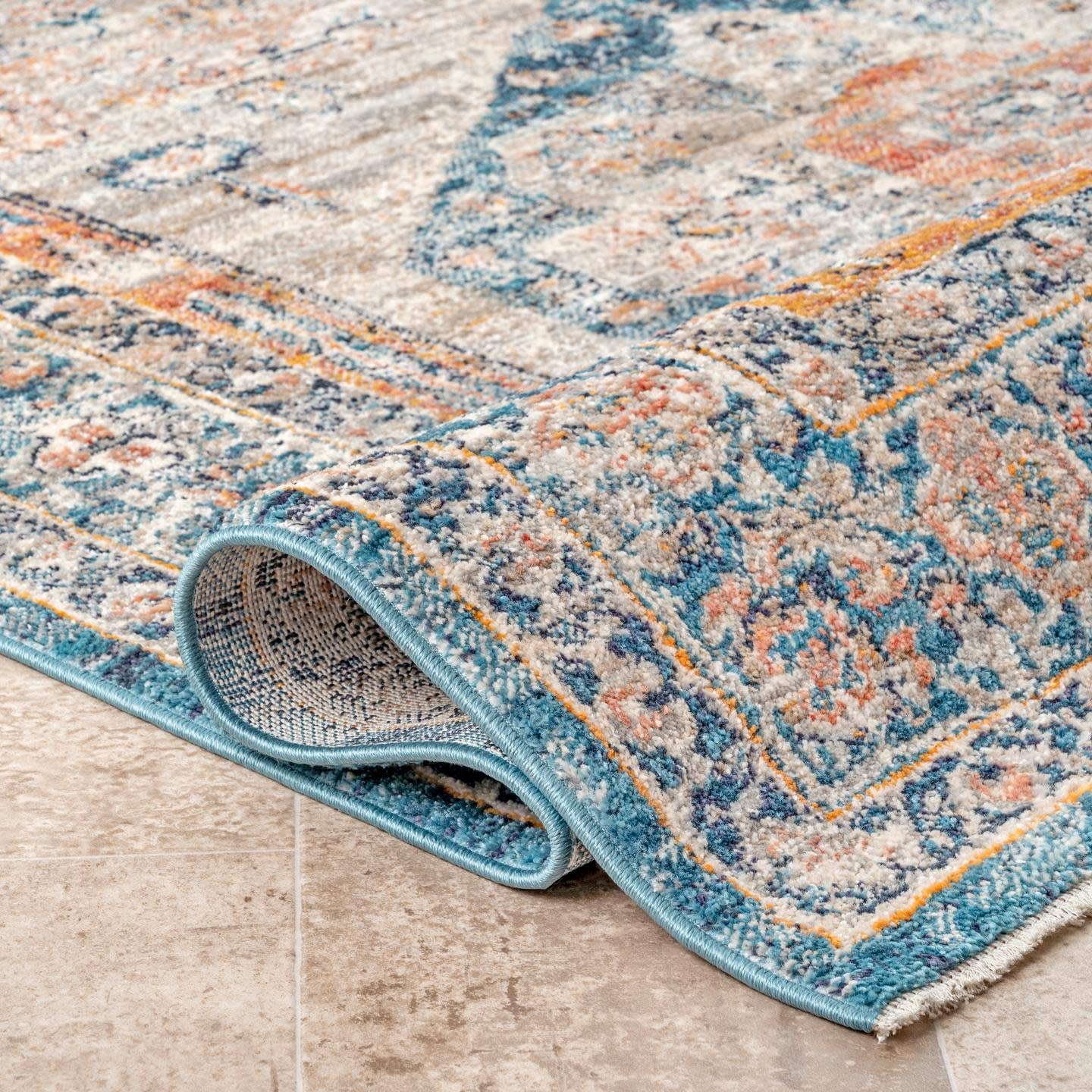 nuLOOM Brynn Petalled Medallion Area Rug, 8x10, Beige