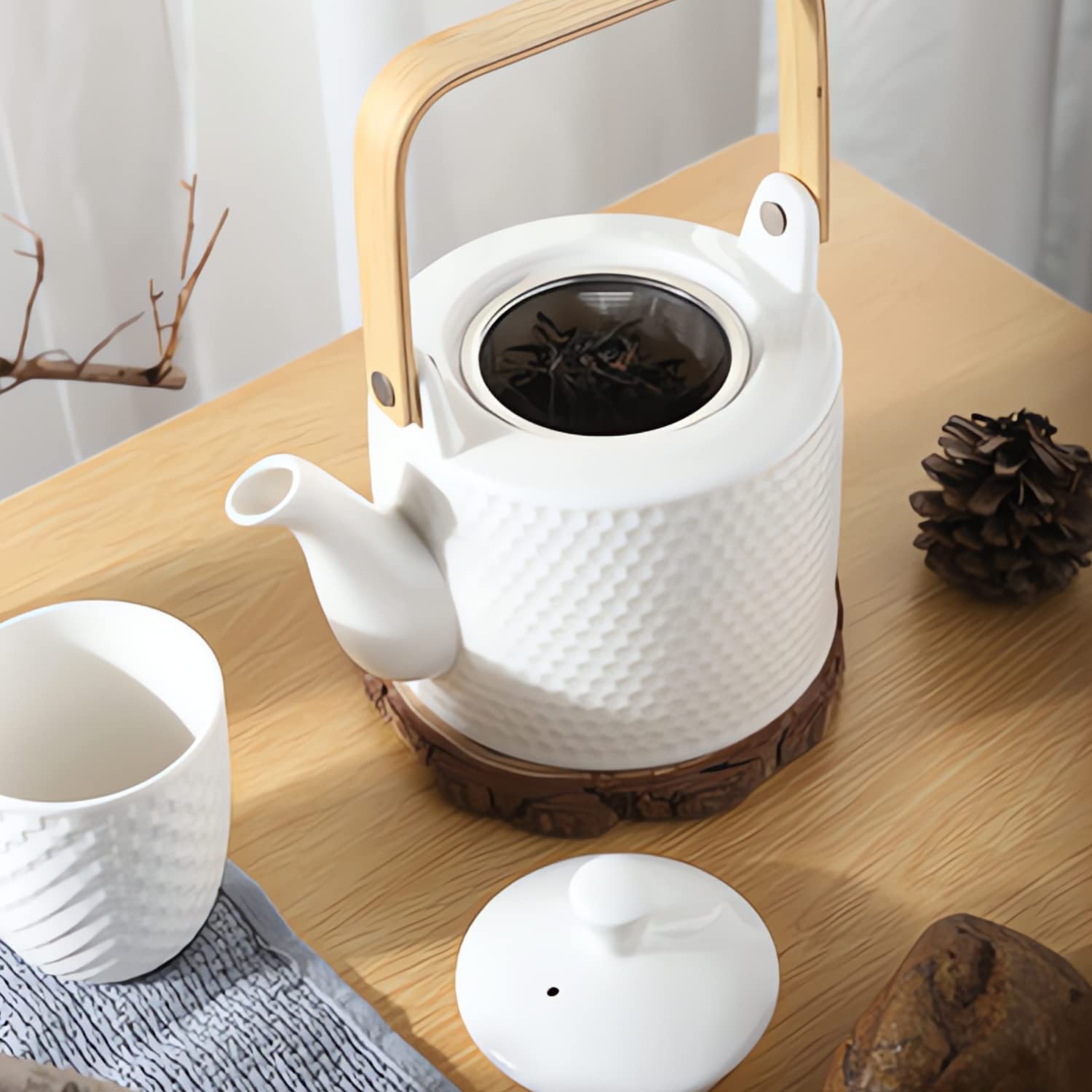 Toichi Japanese Ceramic Tea Cups 6 oz, Teacups Tea Gifts, 1 Cup (Black)