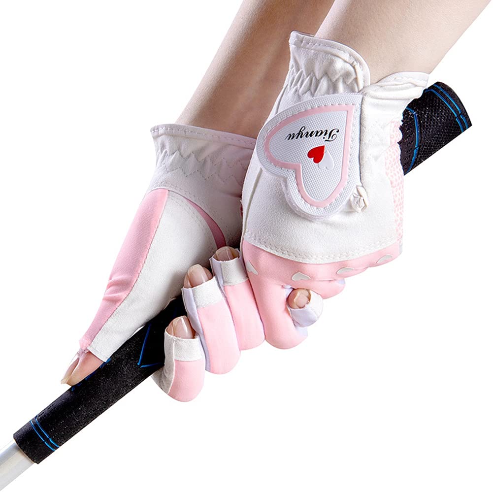ROPALIA Sports Cycling Golf Gloves, Open Finger Left and Right Hands Gloves for Ladies