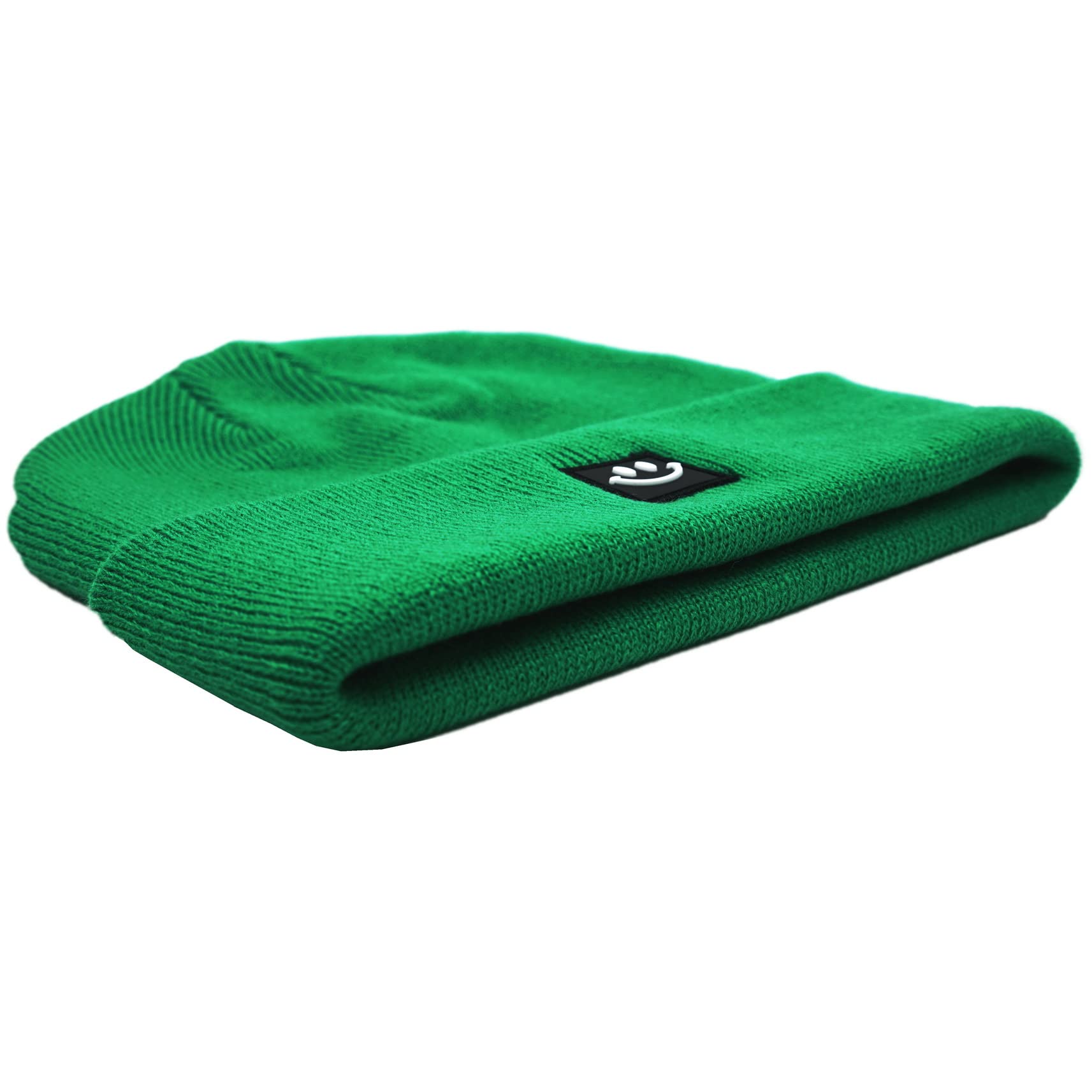 Vashion Knit Cuffed Beanie Hat for Men Women Kelly Green Beanie