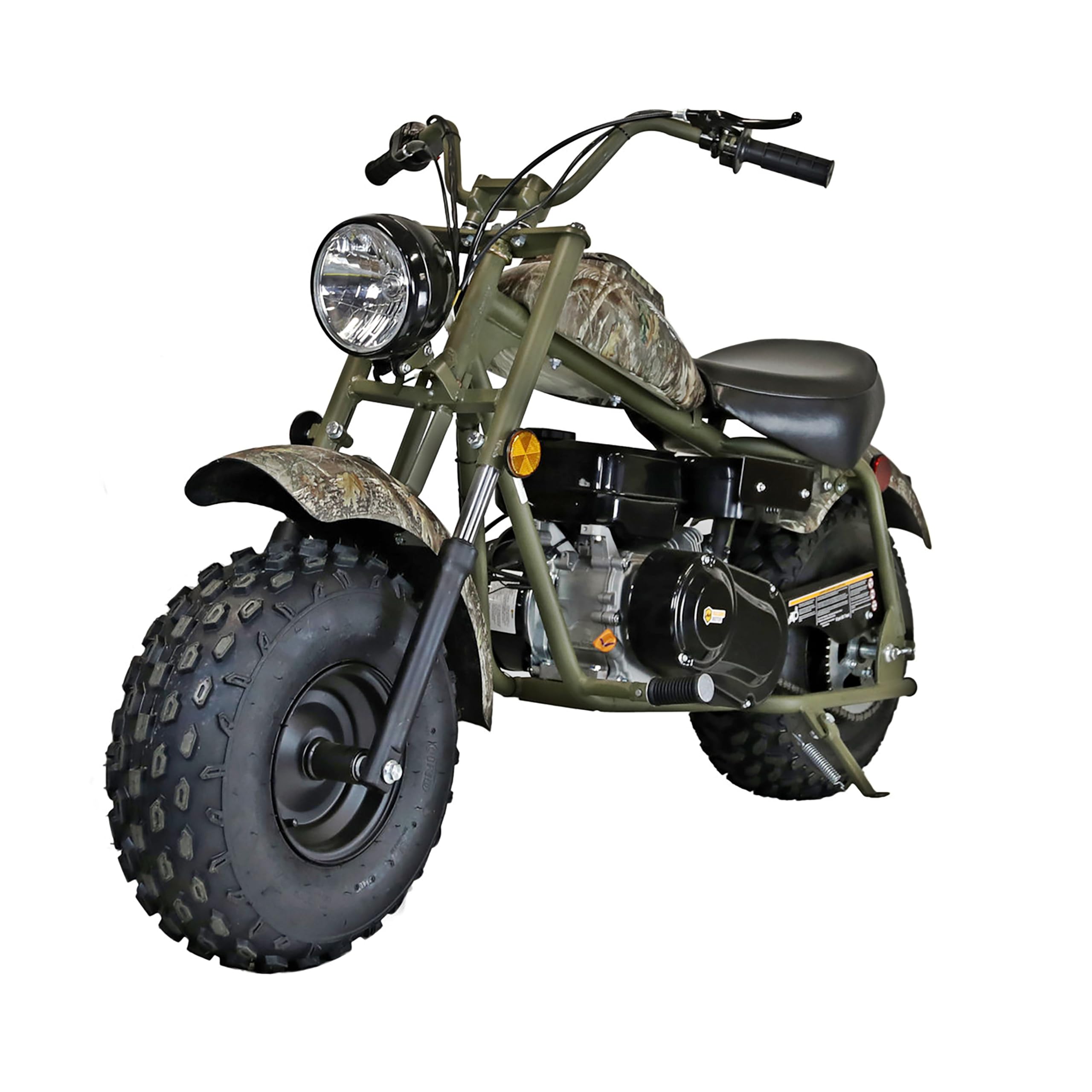 Massimo Motor Warrior200 196CC Engine, 6.5 HP Super Size Mini Motor. Wide Tires Motorcycle Powersport (Camouflage)