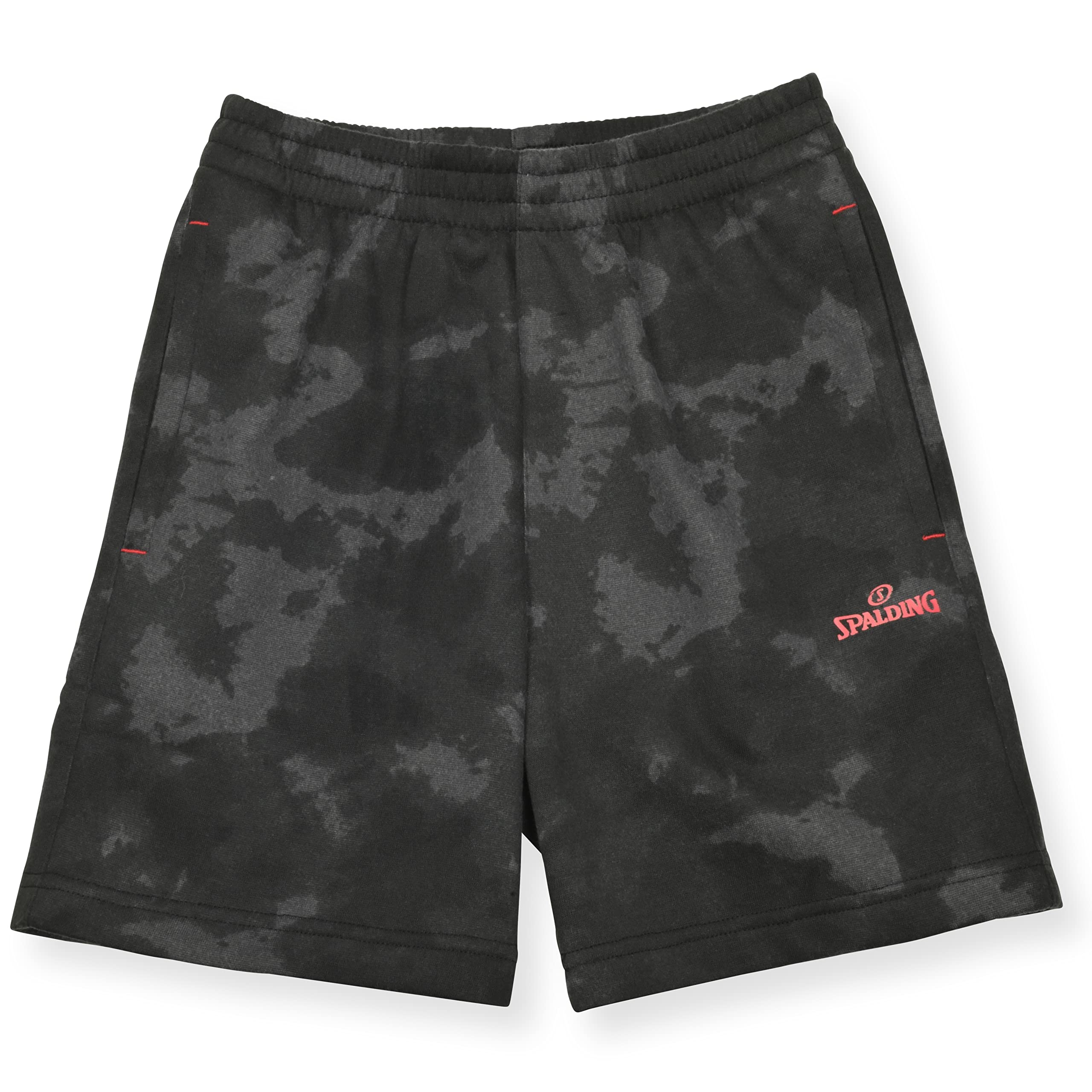 Spalding Boys Cloud Wash Fleece Hoodie and Short Set, Black, 14/16