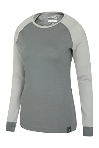 Mountain Warehouse Merino Womens Top - Ladies Thermal Baselayer Grey 2