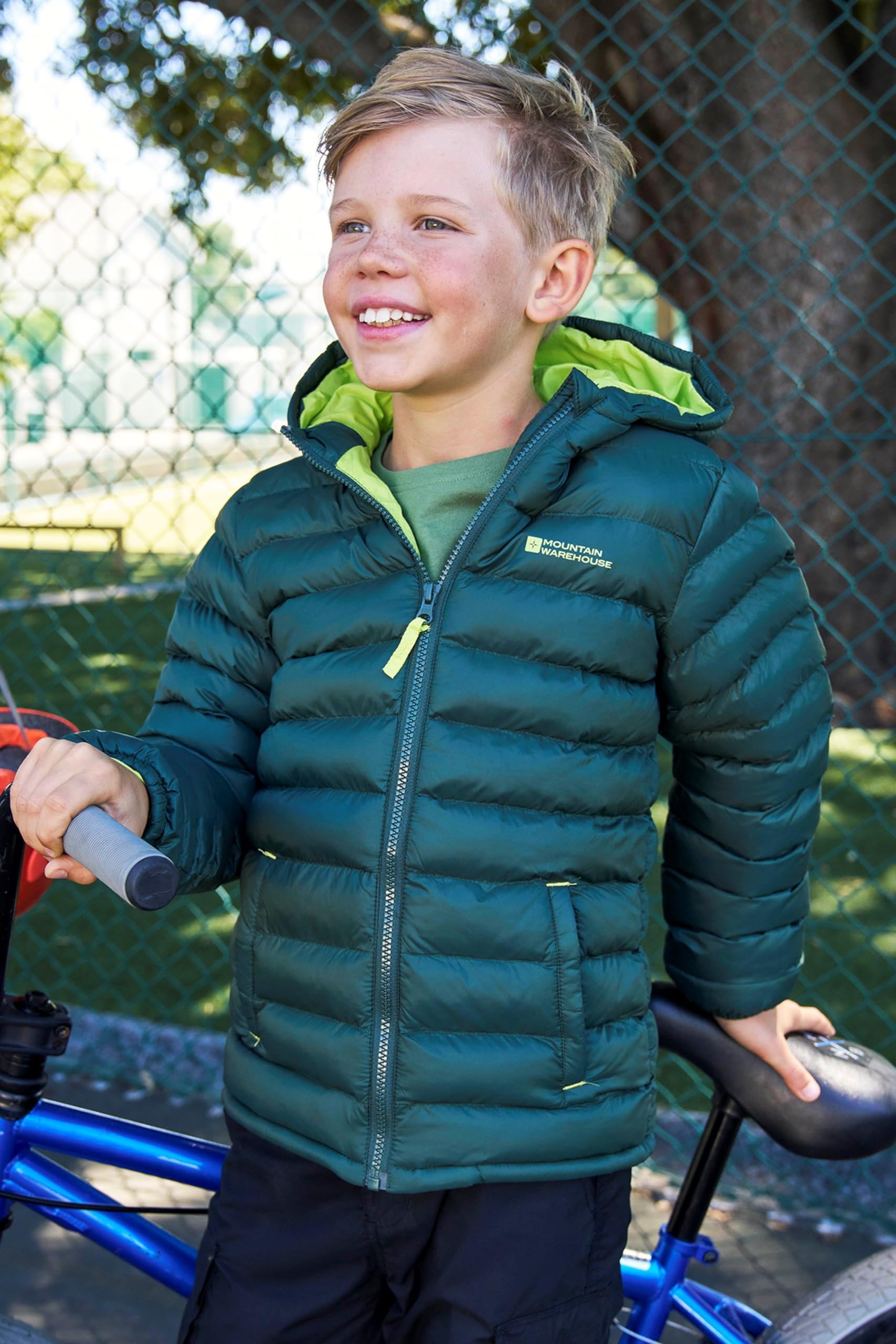 Mountain Warehouse Seasons Kids Padded Puffer Jacket - Boys & Girls Khaki 9-10 Years