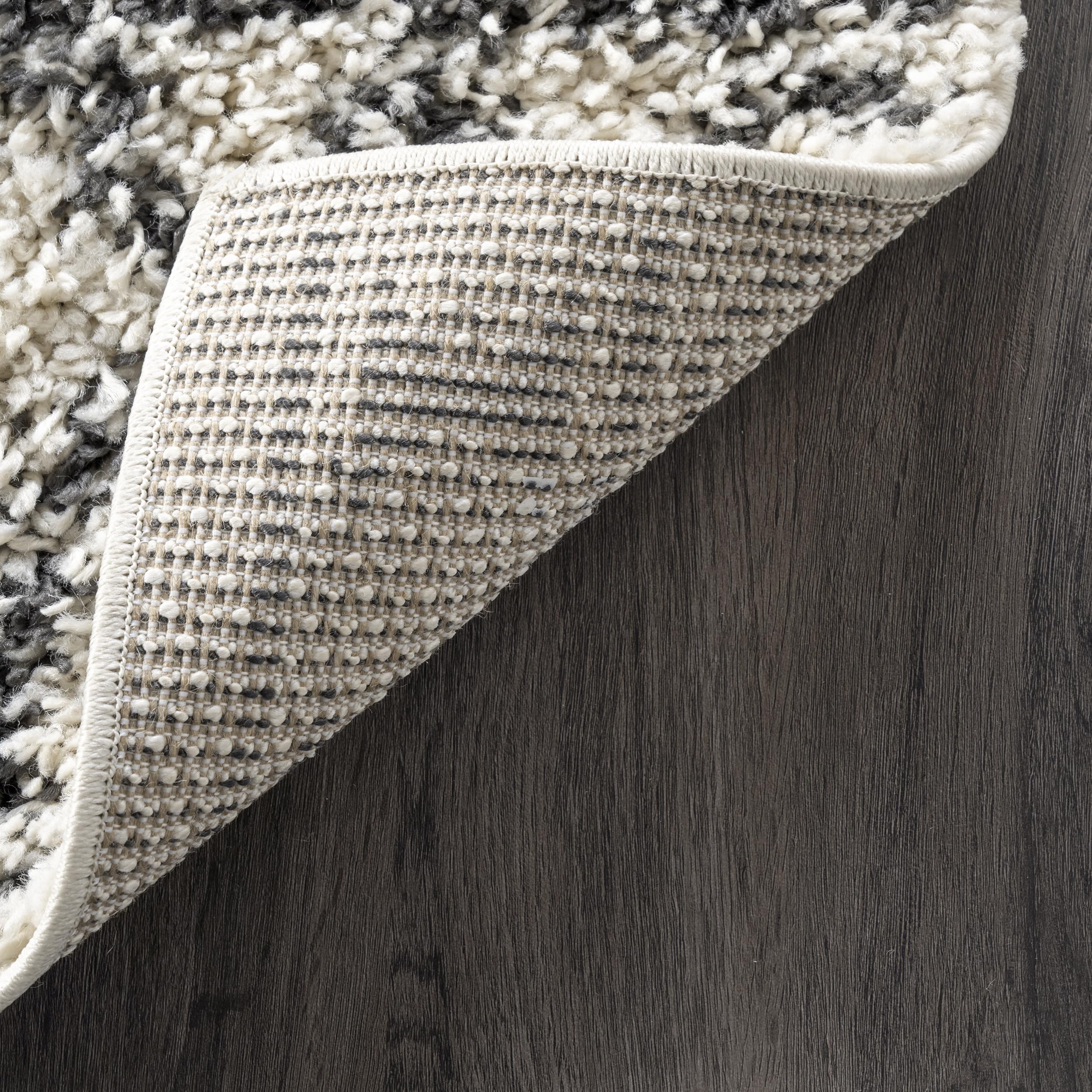 nuLOOM Lacey Moroccan Geometric Shag Runner Rug, 2' 8" x 6', Off White