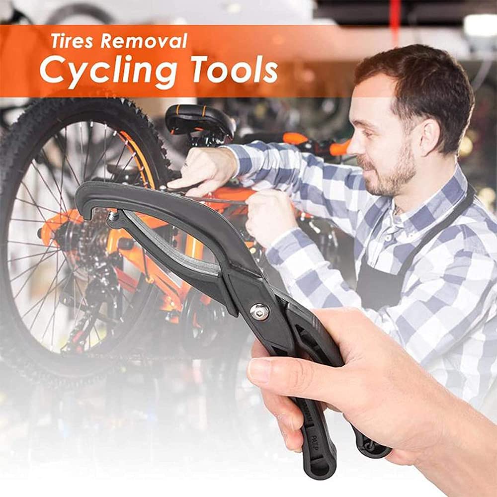 PiAEK Bike Tyre Removal Clamp, Bike Rim Protector Tool, Convenience Bicycle Tire Changer, Bicycle Tyre Tool for Difficult to Remove Bicycle Tyres