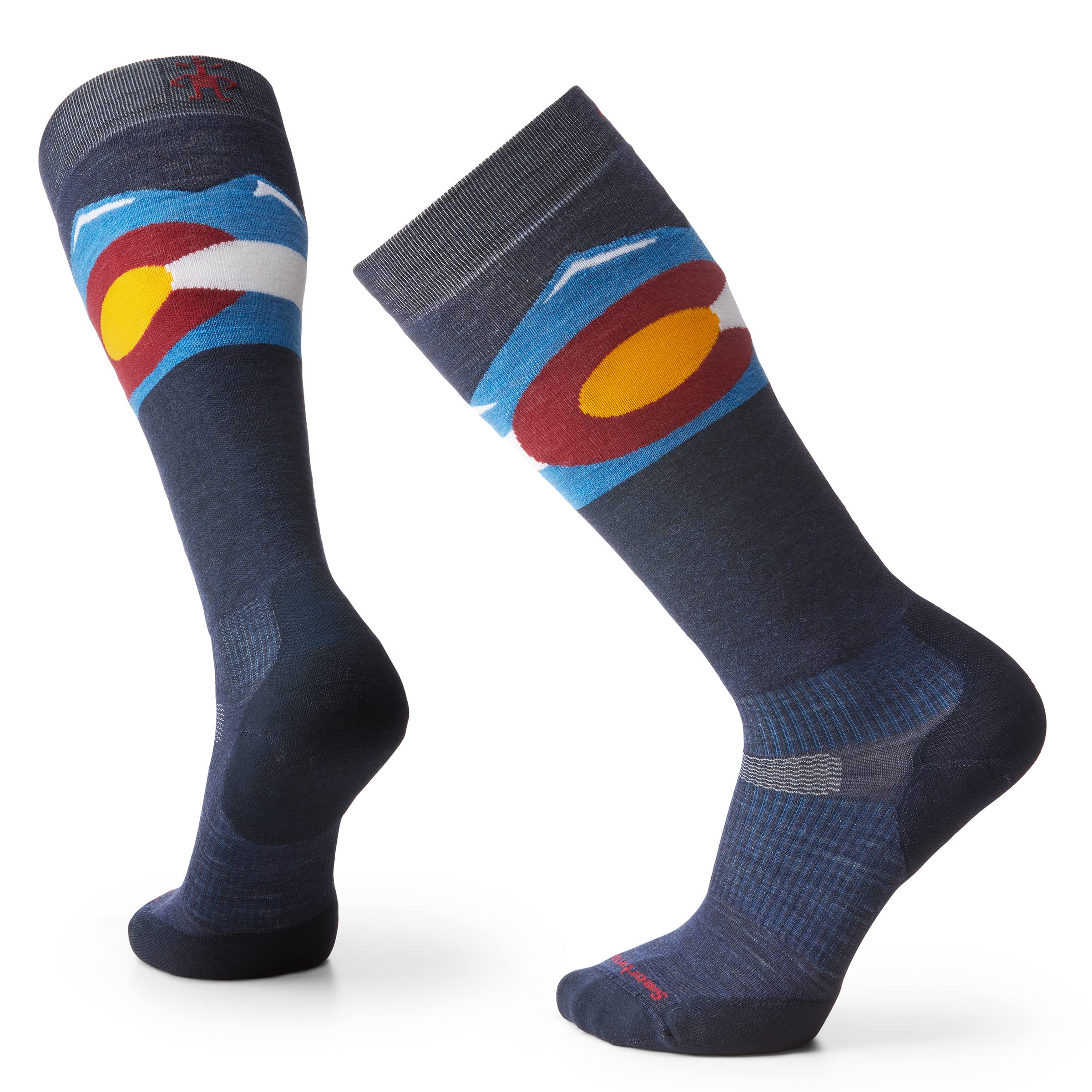 Smartwool Snowboard Colorado Targeted Cushion Merino Wool Over The Calf Socks For Men and Women, Deep Navy, Large