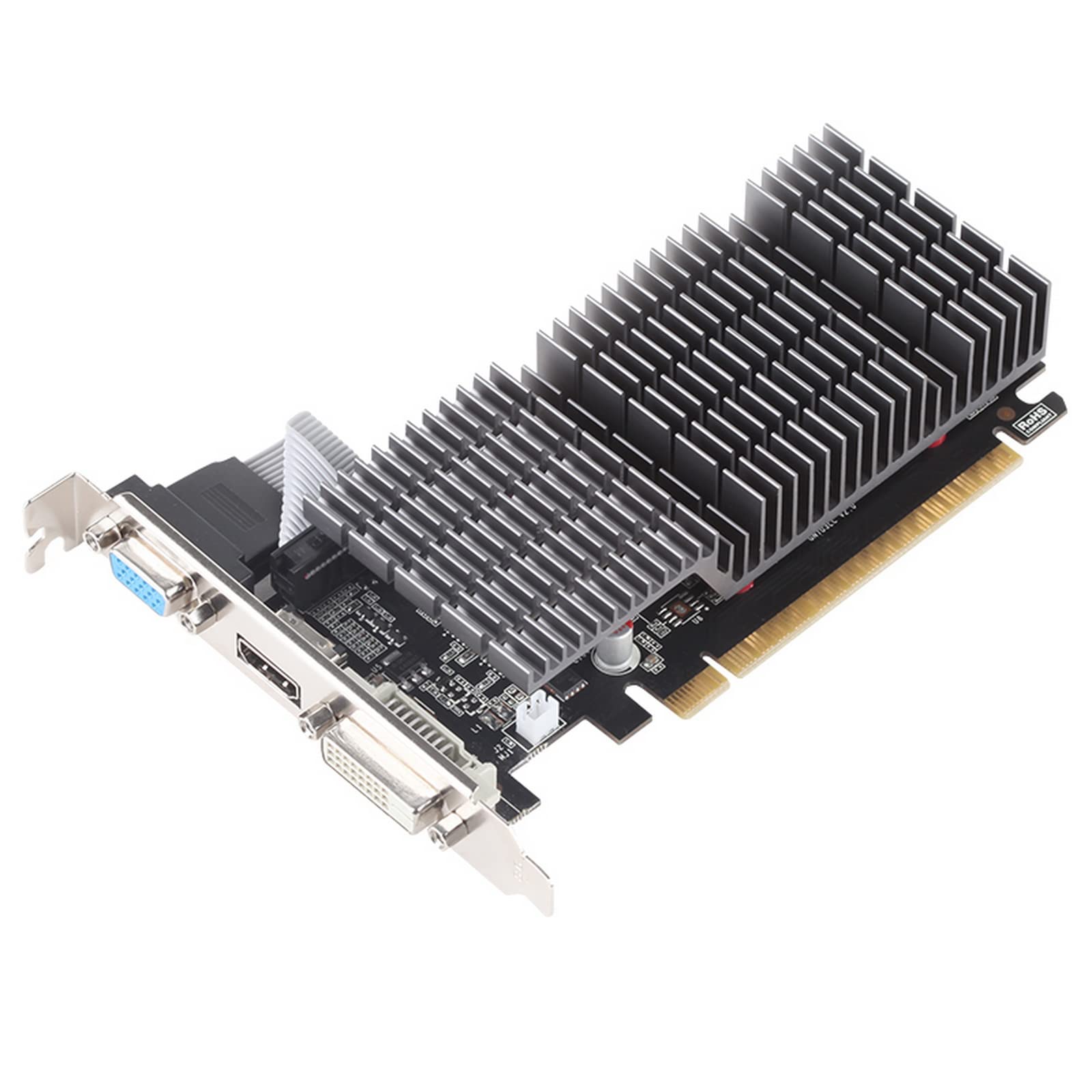 maxsun GEFORCE GT 710 4GB Low Profile Ready Small Form Factor Video Graphics Card GPU Support DirectX12 OpenGL4.5, Low Consumption, VGA, DVI-D, HDMI, HDCP, Silent Passive Fanless Cooling System